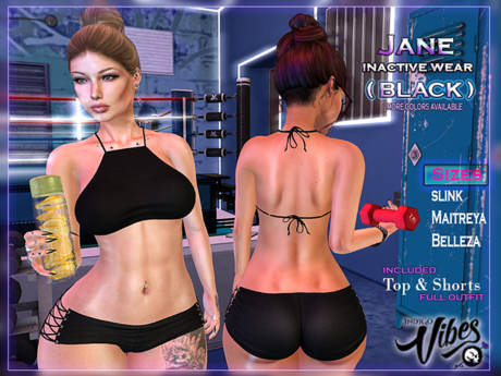 Second Life Marketplace - INDIGO VIBES ~ { JANE - BLACK }